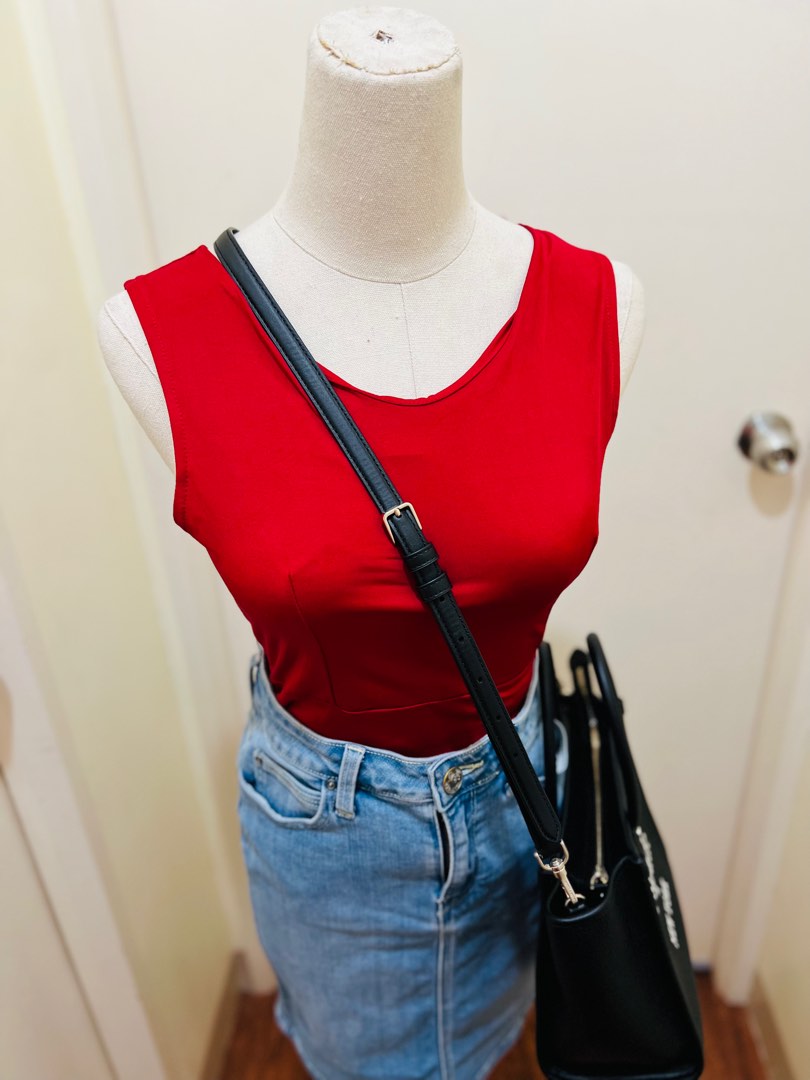 Stretch small crop top tuck in, Women's Fashion, Tops, Sleeveless on ...