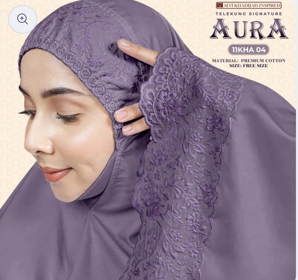 Telekung Cotton Premium Made in Vietnam Aura, Women's Fashion, Muslimah ...