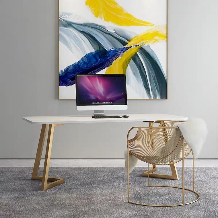 TEMPEST Contemporary Marble Study Table, Furniture & Home Living ...