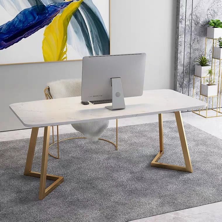 TEMPEST Contemporary Marble Study Table, Furniture & Home Living ...