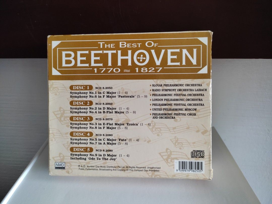 The Best of Beethoven CD..the complete 9 symphonies, Hobbies & Toys ...