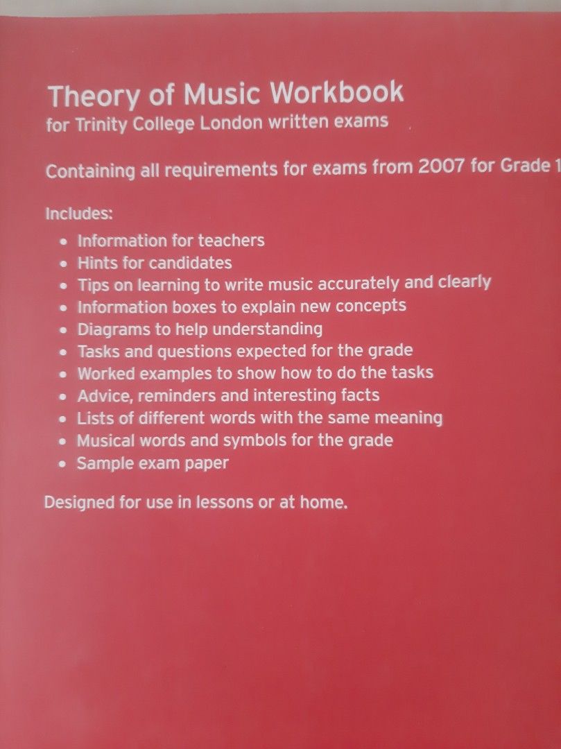 Theory of Music Workbook, Hobbies & Toys, Books & Magazines, Assessment ...