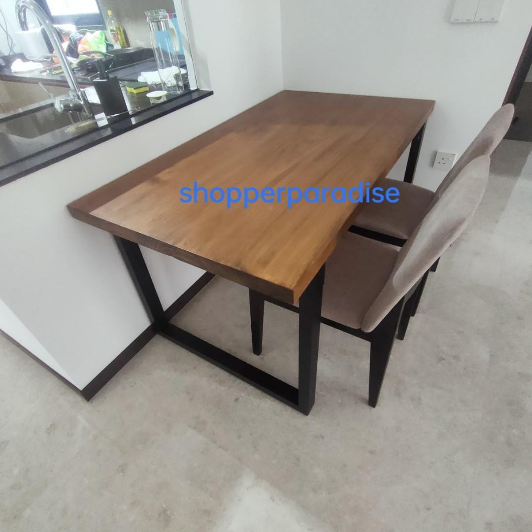 TSDT 00N Irregular Wood Dining Table/Bench Video Hari Raya, Furniture ...