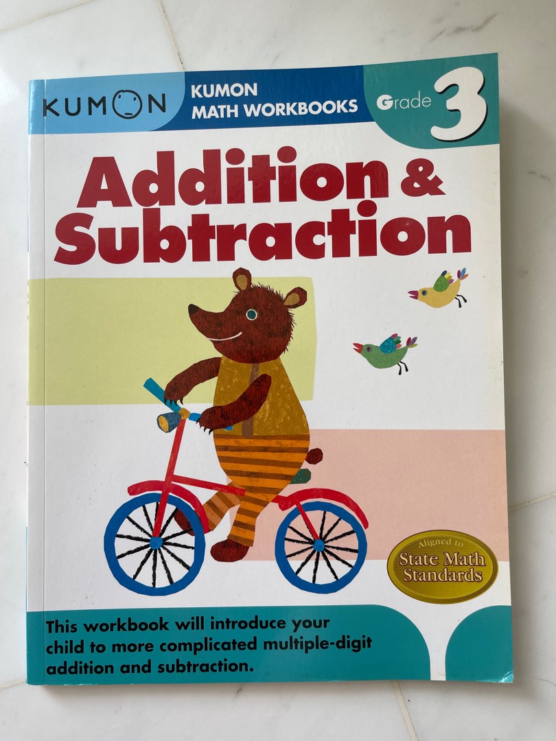 Unused kumon grade 3 addition and subtraction, Hobbies & Toys, Books ...