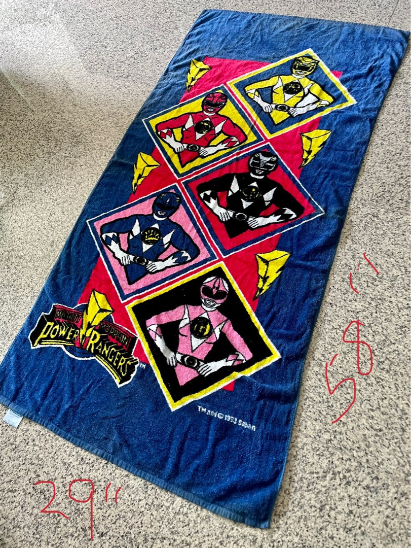 Vintage Power Rangers bath Towel, Hobbies & Toys, Memorabilia ...