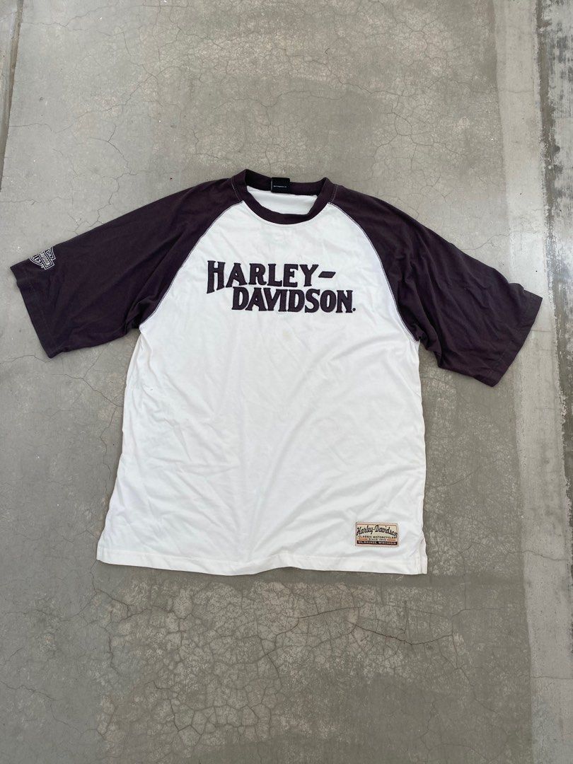 Vintage Raglan Harley Tee, Men's Fashion, Tops & Sets, Tshirts & Polo ...