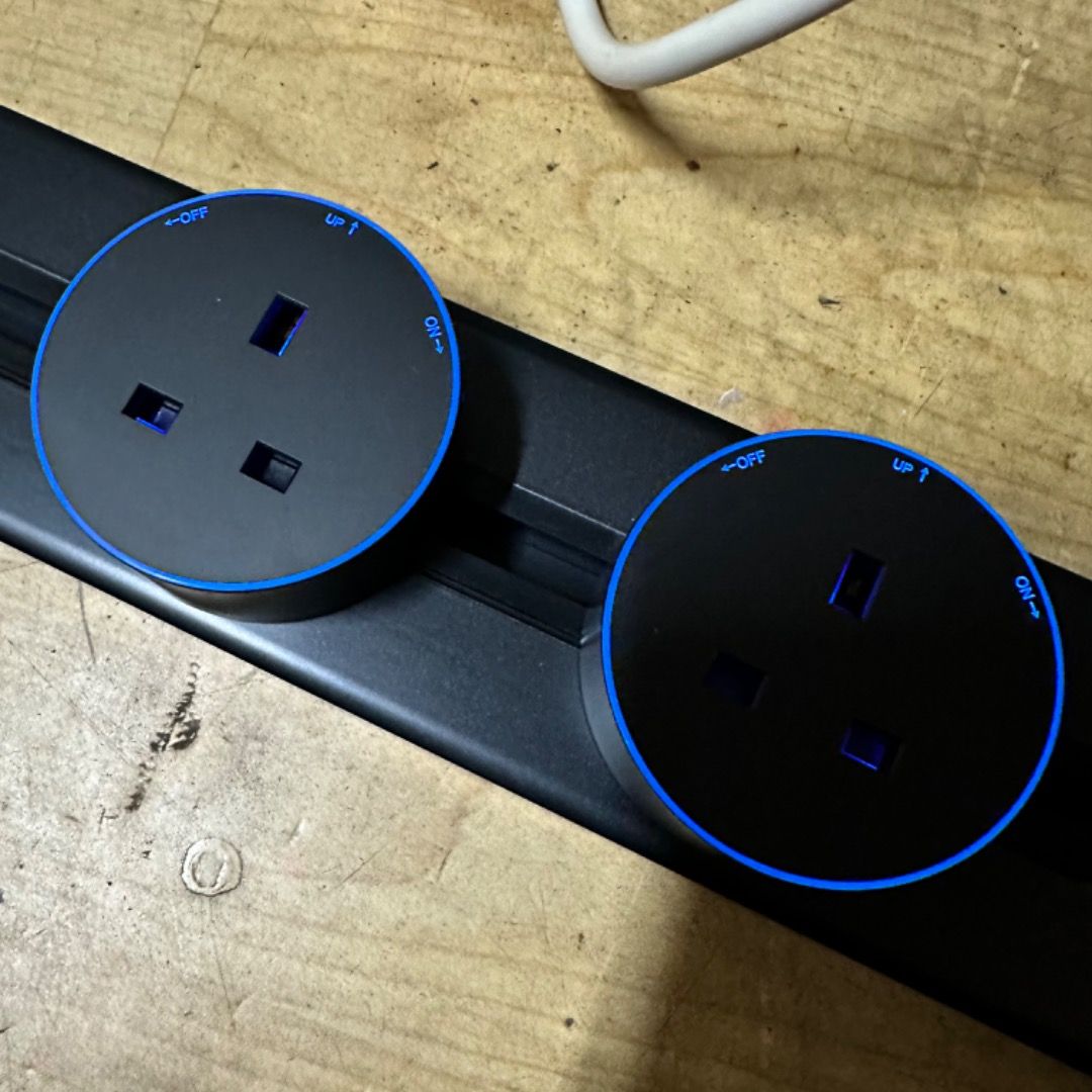 Wall socket power track line with blue led indicator 4 pcs power ...