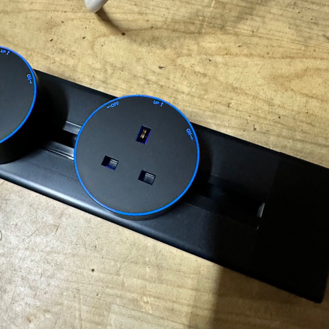 Wall socket power track line with blue led indicator 4 pcs power ...