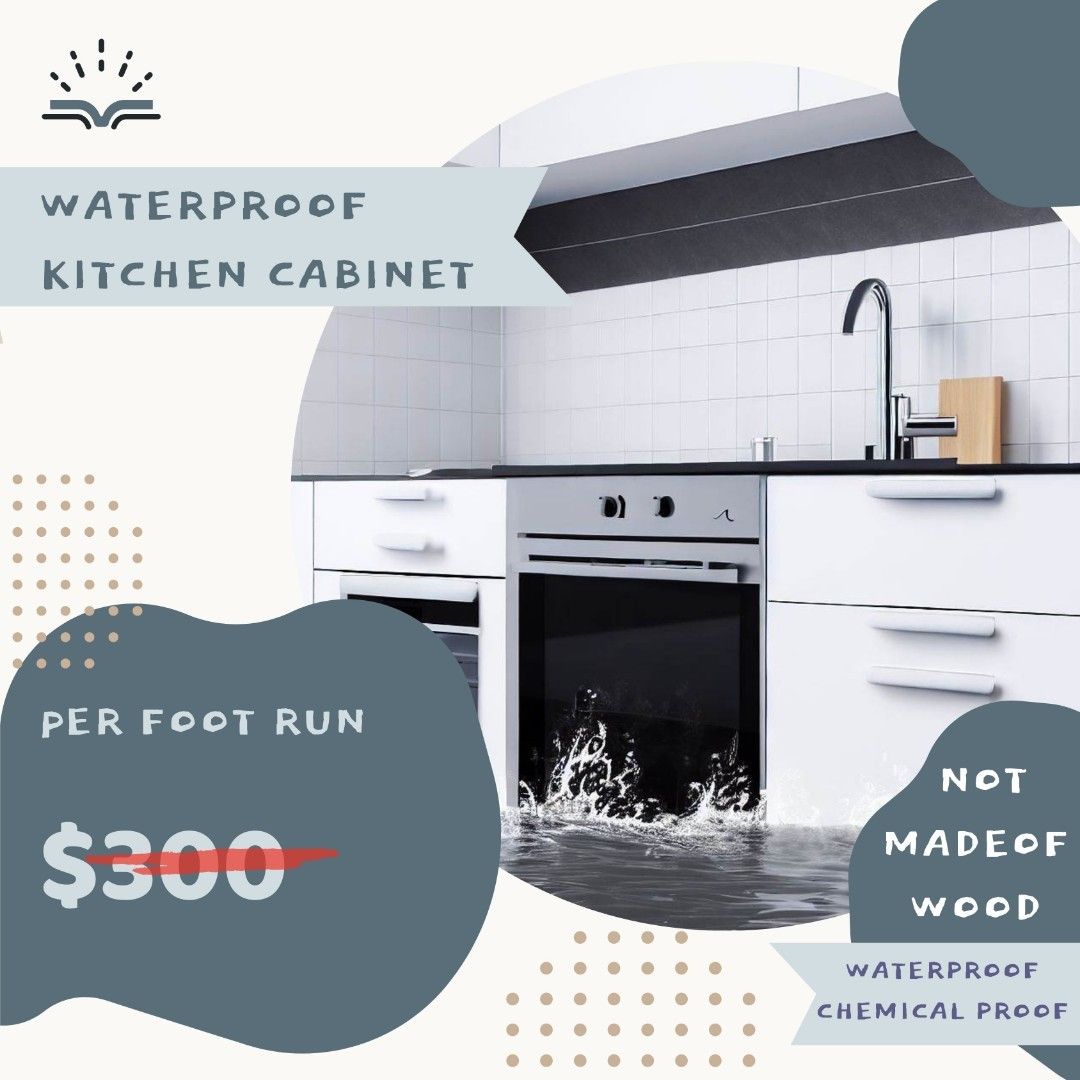 Waterproof kitchen cabinet, Furniture & Home Living, Bathroom & Kitchen ...