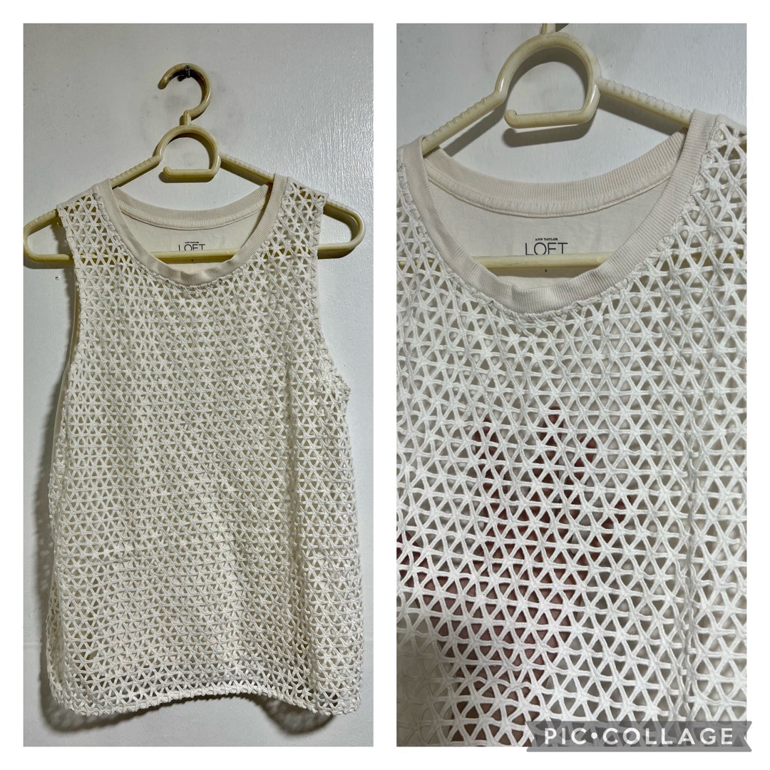 White See through net top on Carousell