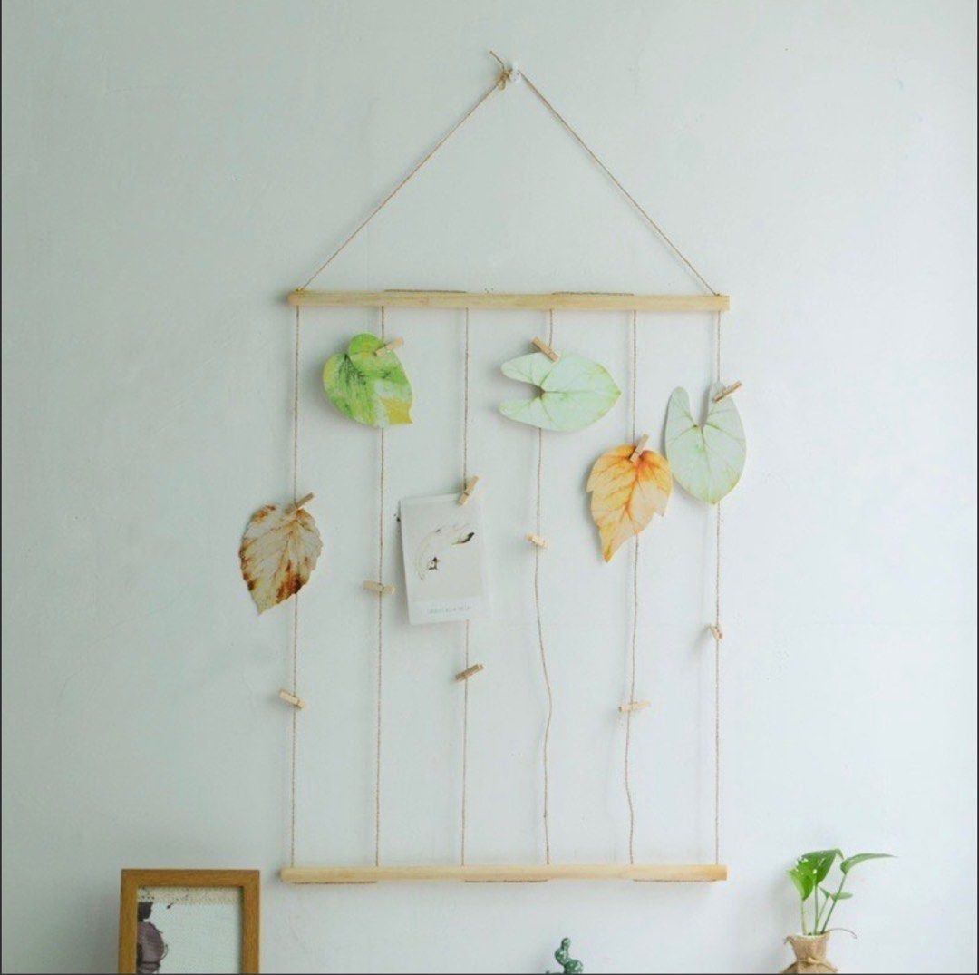 Wood Hanging Display Frame + Wooden Pegs, Hobbies & Toys, Stationery ...