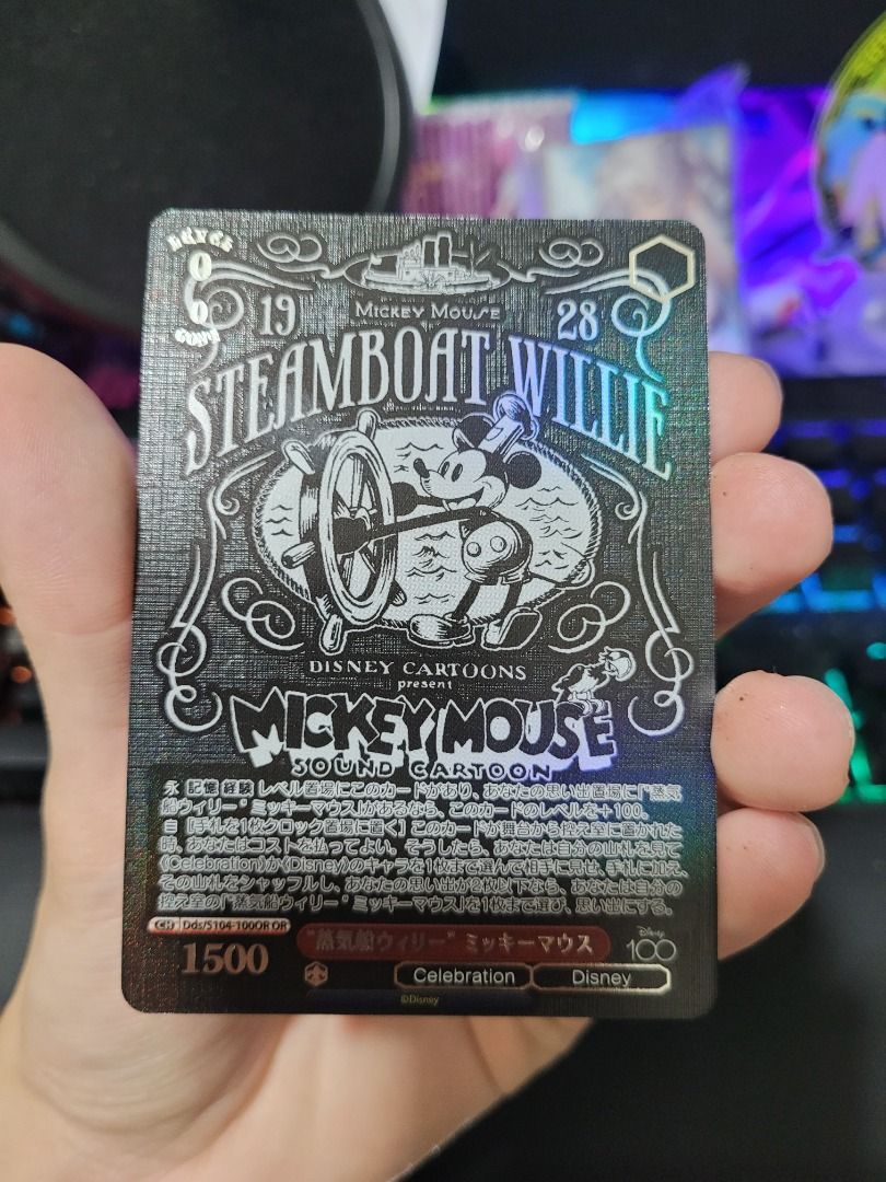 WTS Weiss Schwarz OR Steamboat Willie Mickey Mouse [Disney 100 ...