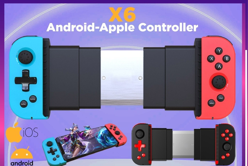X6 Phone Controller Gaming Joystick Wireless Bluetooth Android iPhone ...