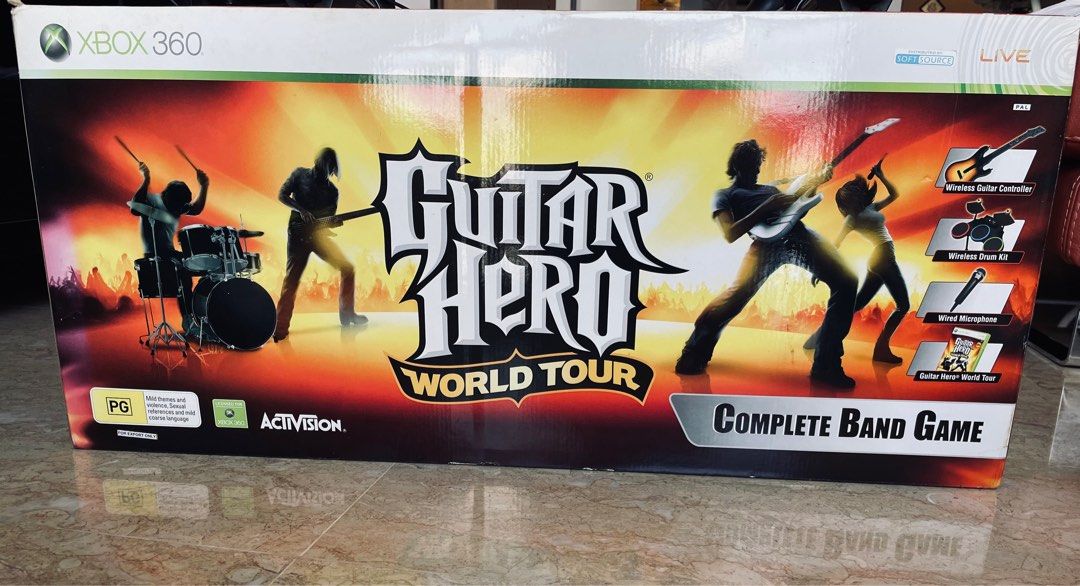 XBOX 360 Guitar Hero World Tour Complete Band Game For Sale, Video ...
