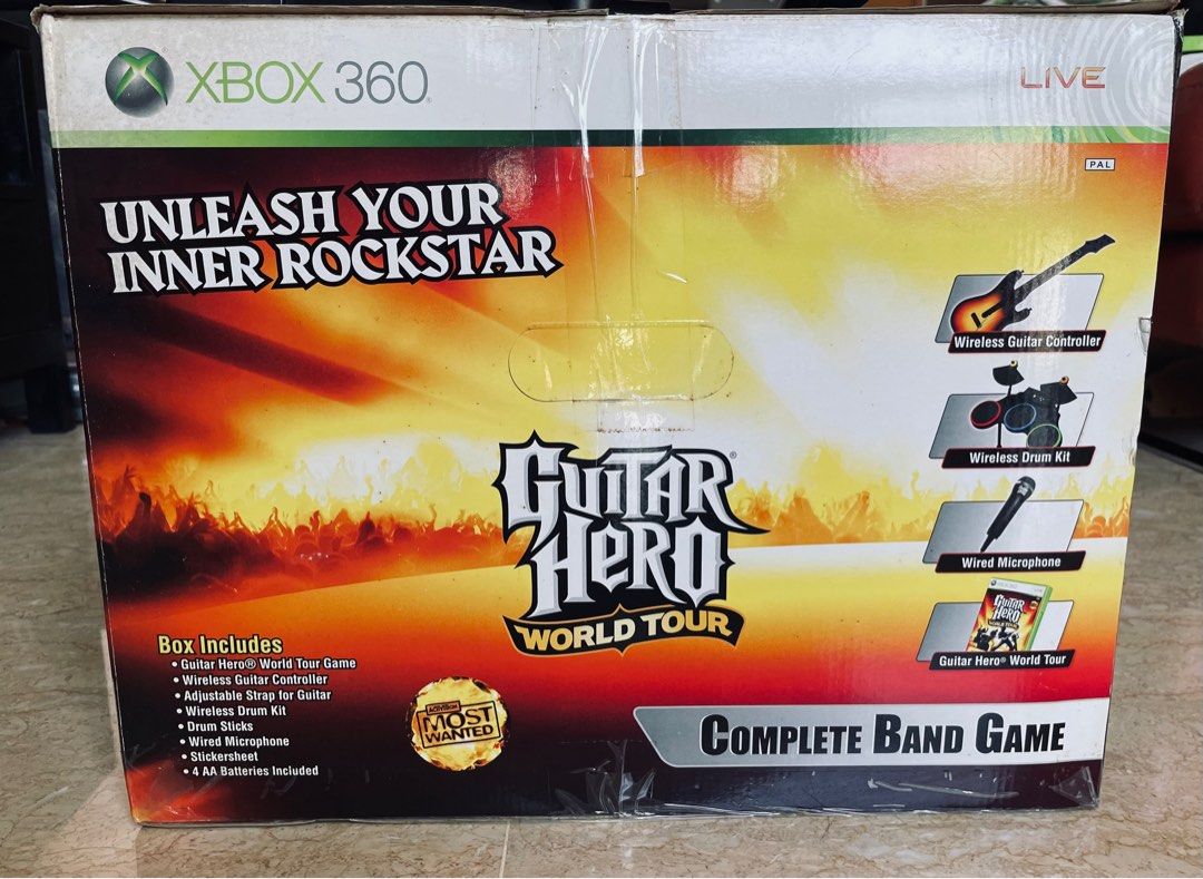 XBOX 360 Guitar Hero World Tour Complete Band Game For Sale, Video ...