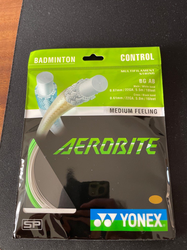 Yonex Aerobite BG AB in Green/White, Sports Equipment, Sports & Games ...