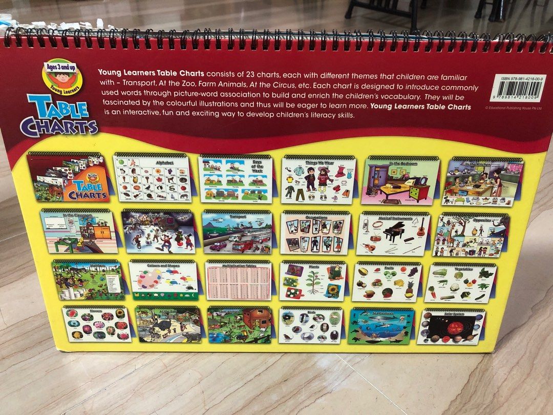 Young Learners Table Charts, Hobbies & Toys, Toys & Games on Carousell