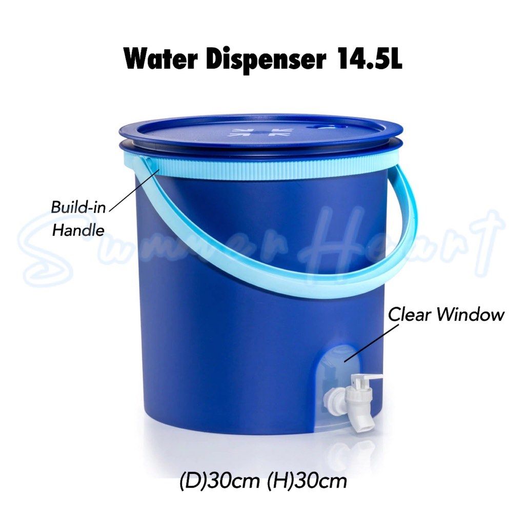14.5L TUPPERWARE Dispenser with faucet tap, Furniture & Home Living ...