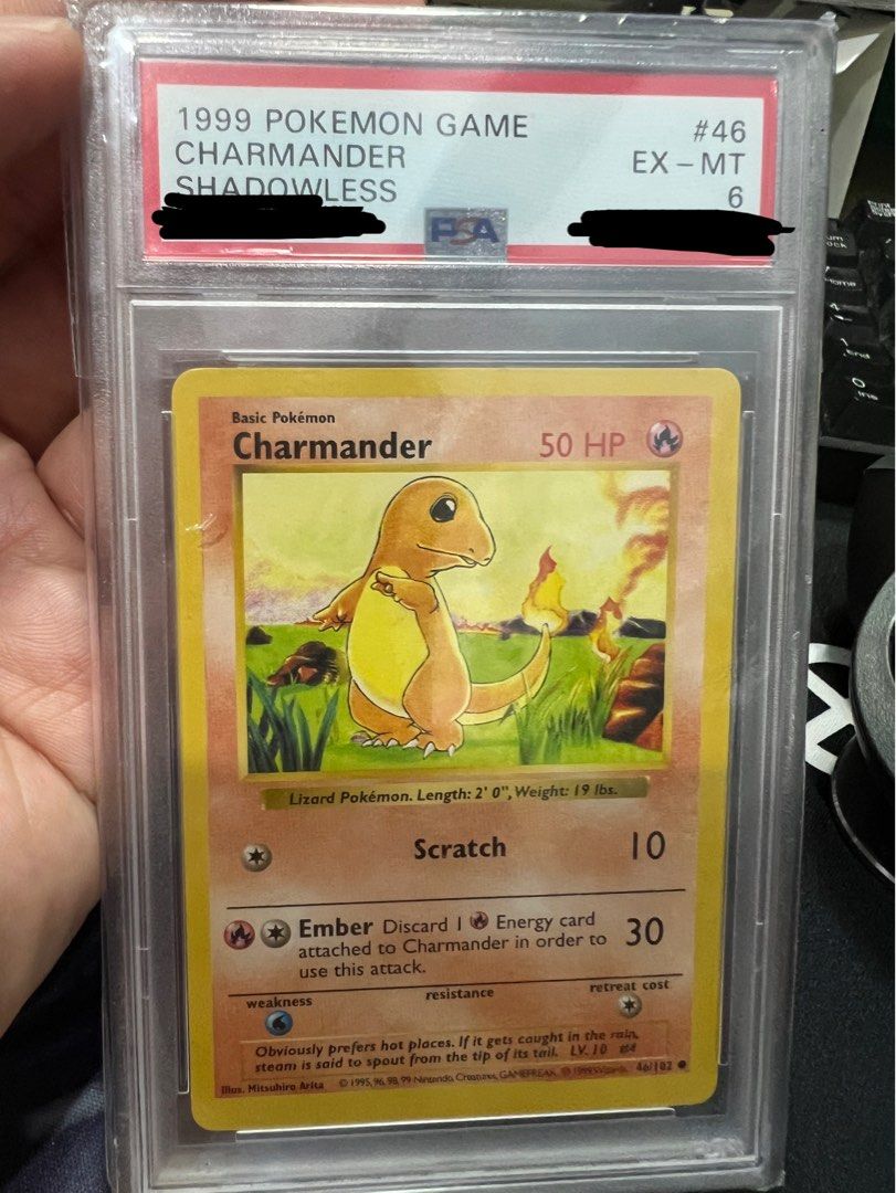 1999 Pokemon Shadowless Charmander Charizard PSA ptcg tcg trading card ...
