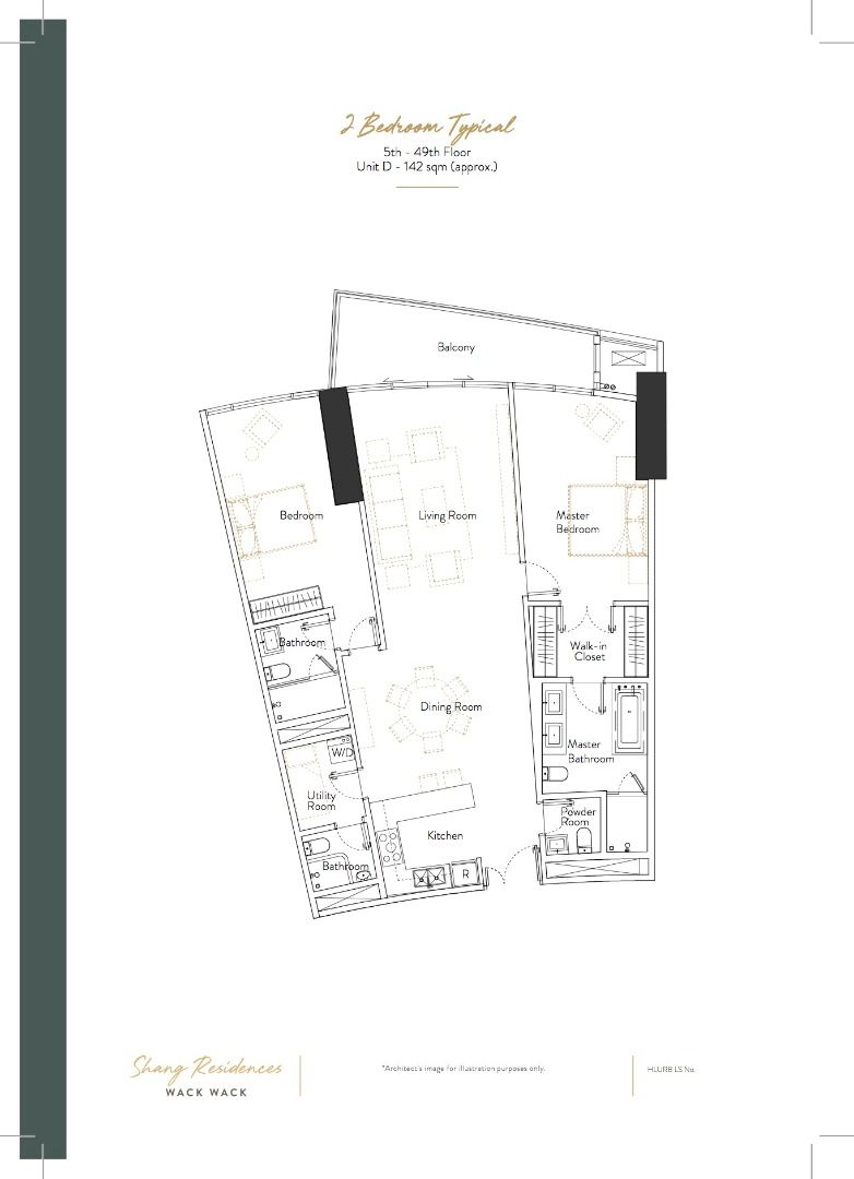 P306k/sqm 2 BR unit with parking at Shang Residences at Wack Wack ...
