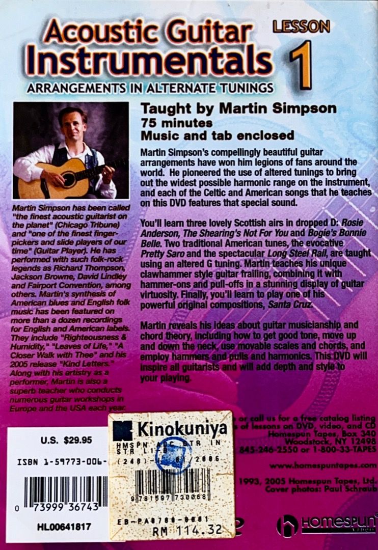 Acoustic Guitar Instrumentals Lesson 1-Arrangements In Alternate ...