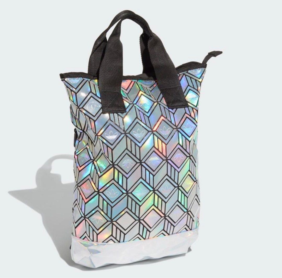 Adidas 3D Geometric Iridescent Backpack, Women's Fashion, Bags ...