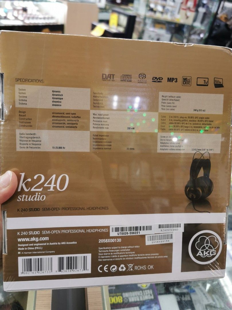 AKG STUDIO HEADPHONES K240, Audio, Headphones & Headsets on Carousell