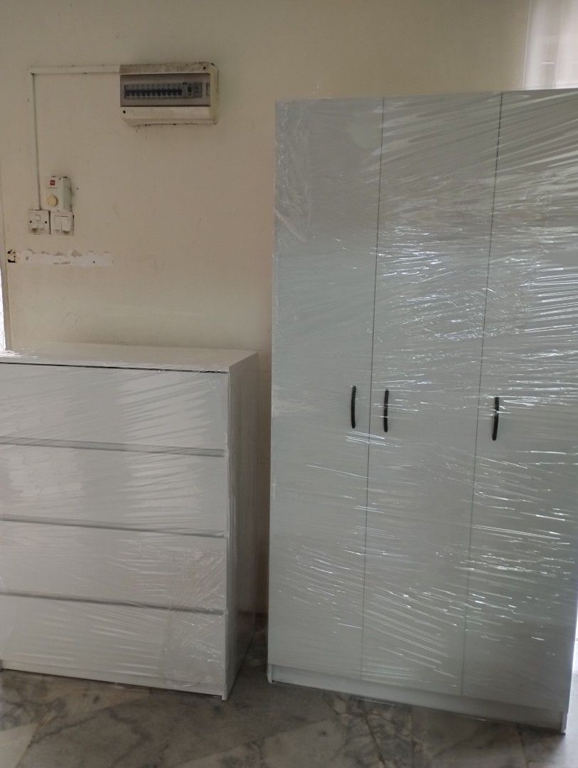 Almari putih/ drawer putih ala ikea, Furniture & Home Living, Furniture ...