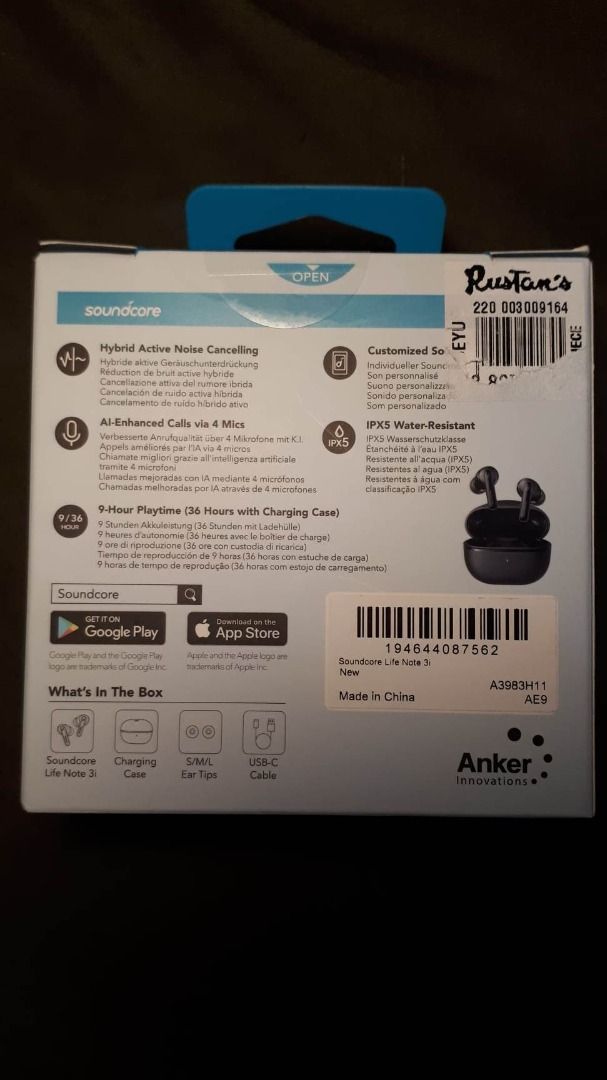 Anker Soundcore Life Note 3i True-Wireless Noise Cancelling Earbuds ...