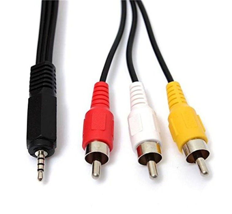 Audio Video Av Cable 2.5mm straight Plug To 3 Rca Male for Digital ...