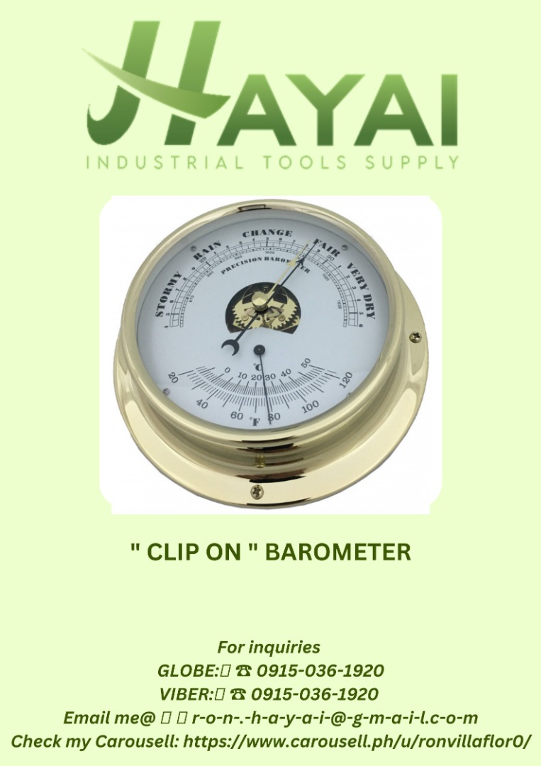 BAROMETER, Commercial & Industrial, Industrial Equipment on Carousell