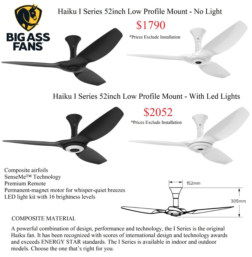 BigAss Fan/Haiku L Series/Haiku I Series/Haiku H Series/Ceiling Fan ...