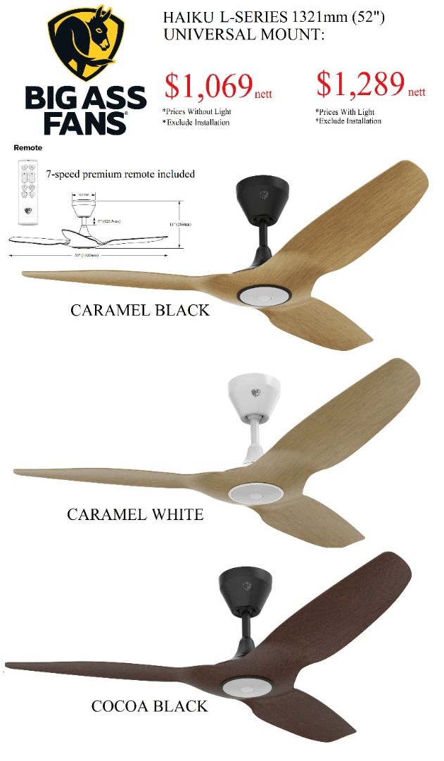 BigAss Fan/Haiku L Series/Haiku I Series/Haiku H Series/Ceiling Fan ...