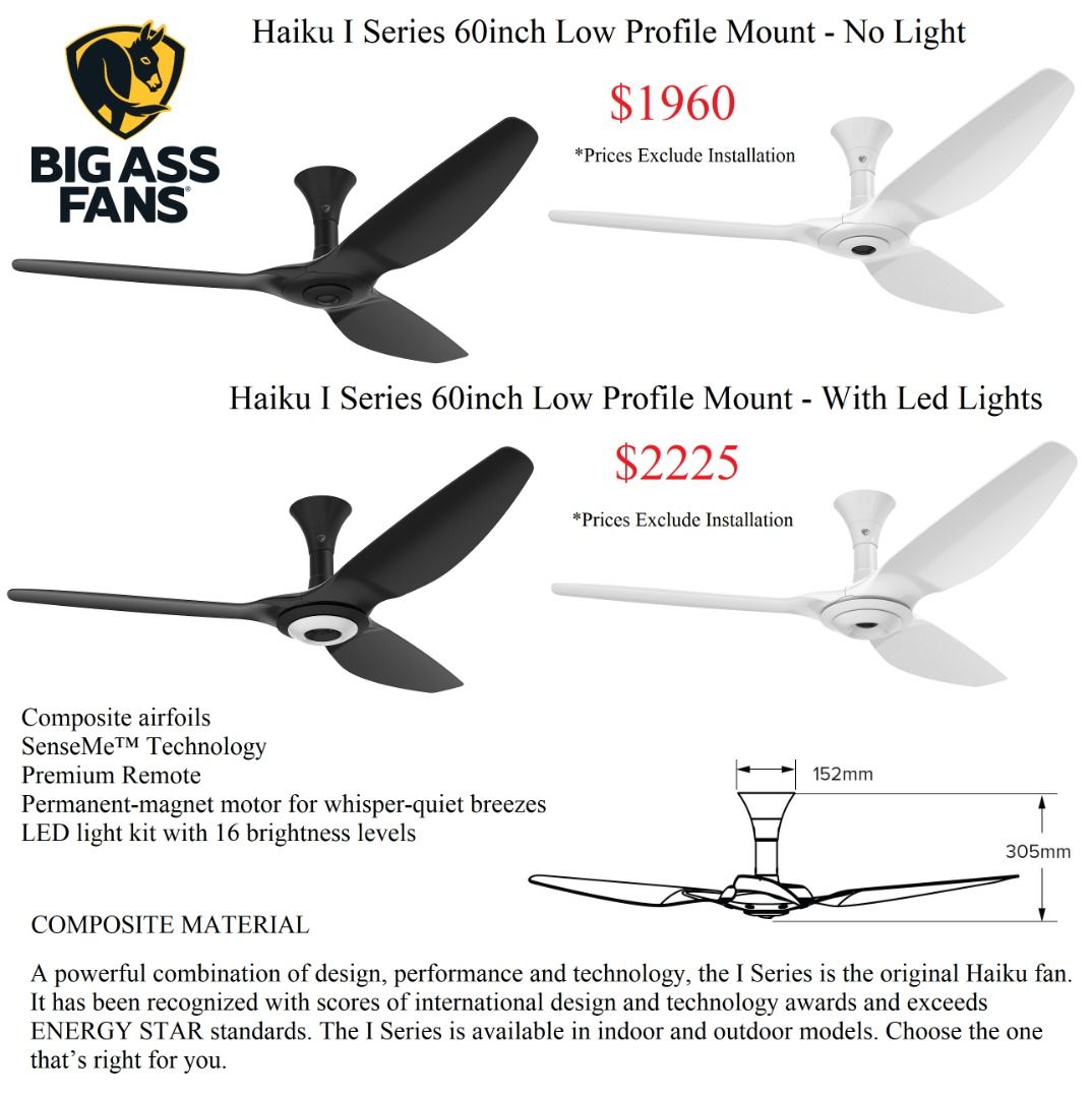BigAss Fan/Haiku L Series/Haiku I Series/Haiku H Series/Ceiling Fan ...