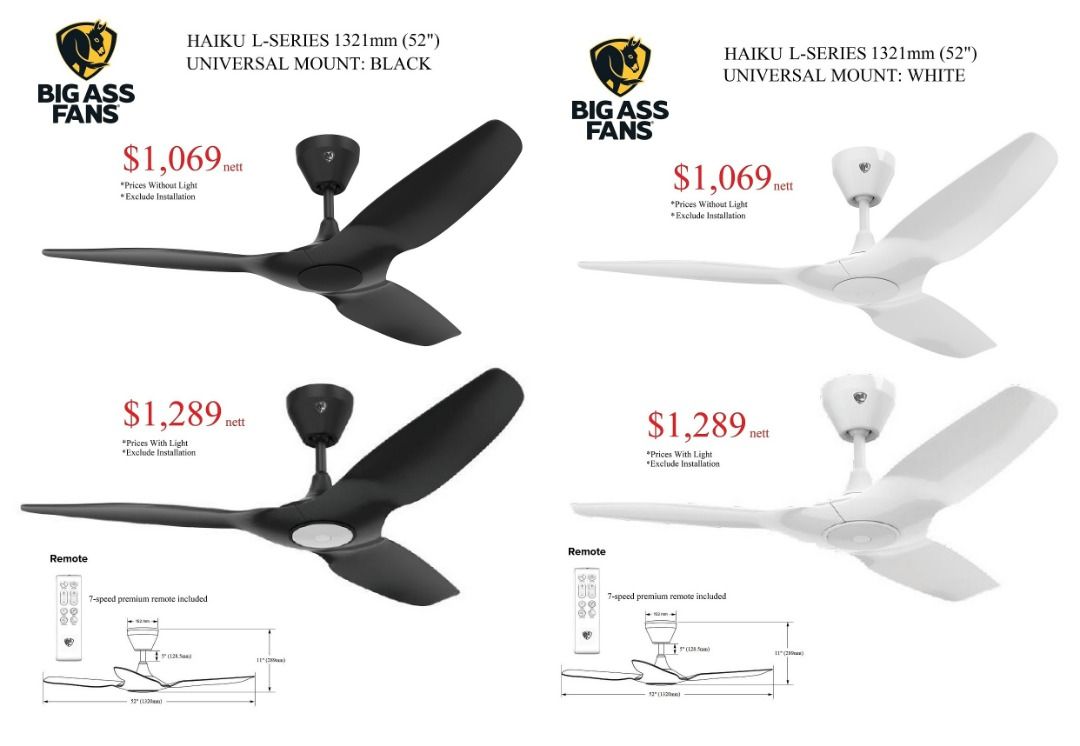 BigAss Fan/Haiku L Series/Haiku I Series/Haiku H Series/Ceiling Fan ...