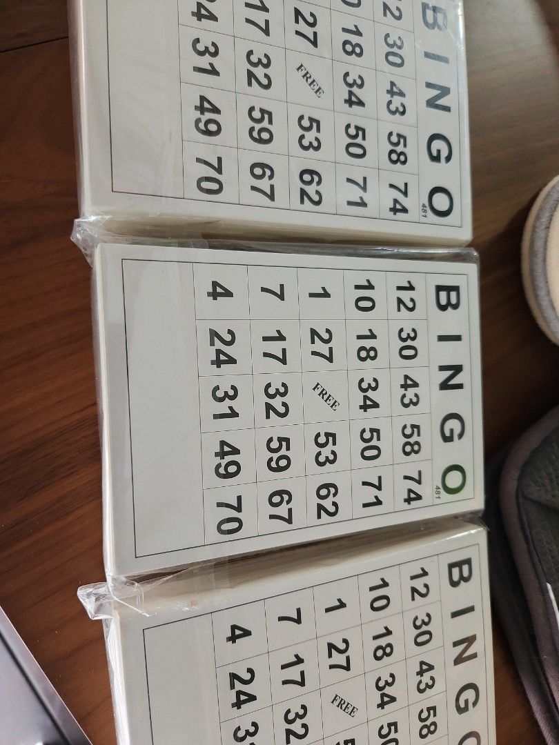 Bingo Card Set, Hobbies & Toys, Toys & Games on Carousell