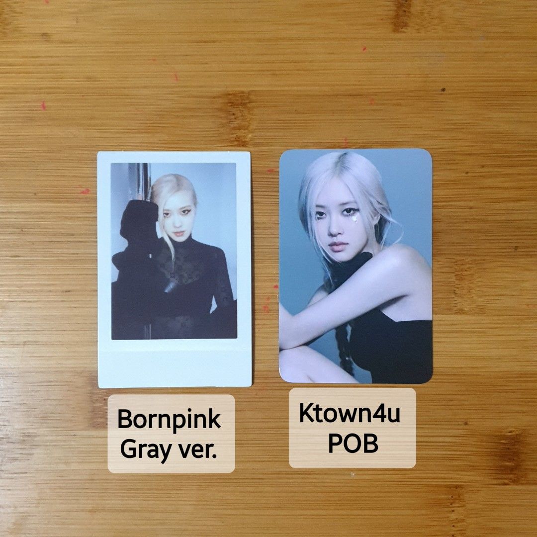 BLACKPINK ROSÉ Photocard Set ( Bornpink Gray ver + KTOWN4U POB), Hobbies & Toys, Memorabilia ...