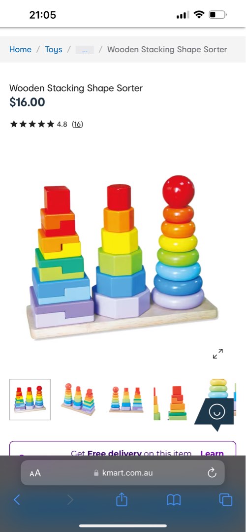 BNIB baby wooden stacker anko brand, Babies & Kids, Infant Playtime on ...