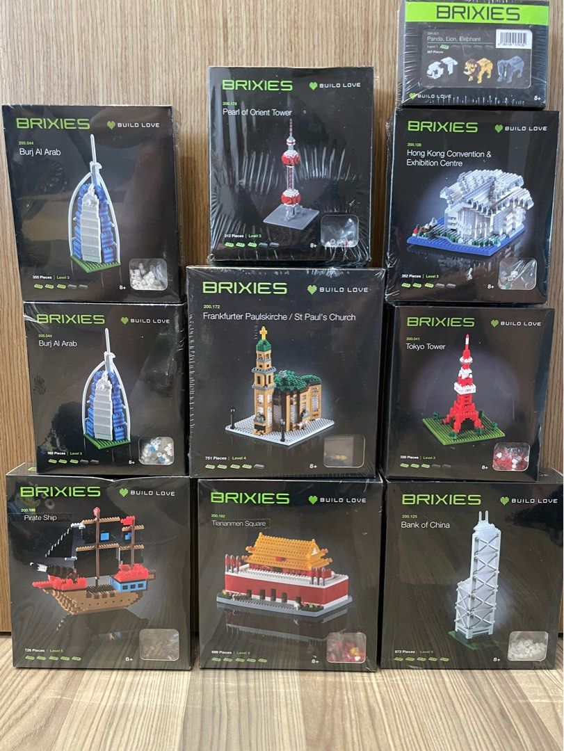 Nanoblocks Brixies Bundle Set Tokyo tower, Hobbies & Toys, Toys & Games ...