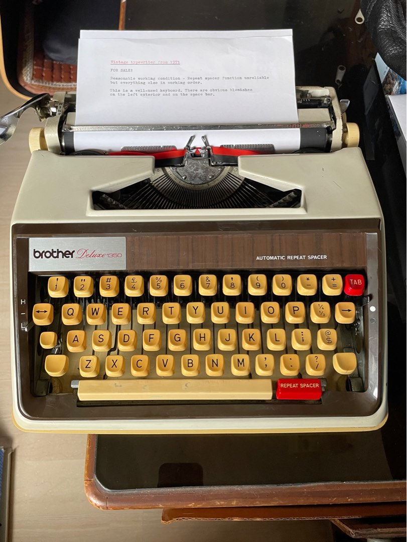 Brother 1350 Deluxe manual typewriter, Hobbies & Toys, Memorabilia ...