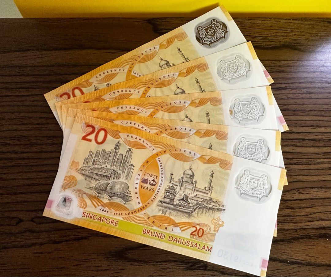 Singapore-Brunei Currency Interchangeability Agreement $20 notes ...