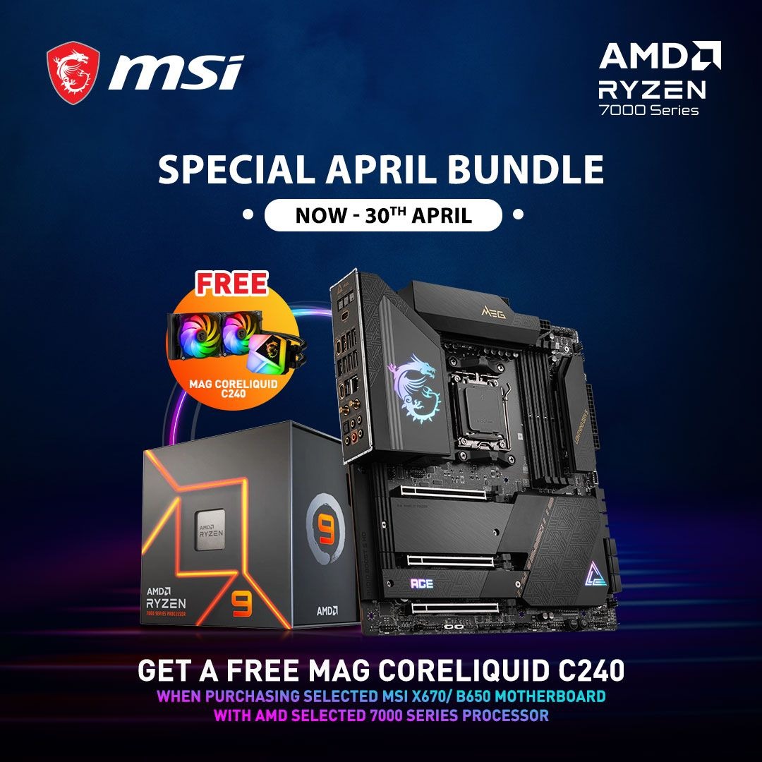 Buy AMD & MSI Bundle, Get a MSI MAG CORELIQUID C240 Free!, Computers ...