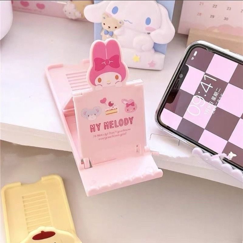Cartoon Kuromi Cinnamoroll My Melody Pom Pom Purin Mobile Phone Holder ...
