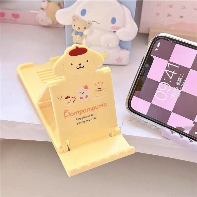 Cartoon Kuromi Cinnamoroll My Melody Pom Pom Purin Mobile Phone Holder ...
