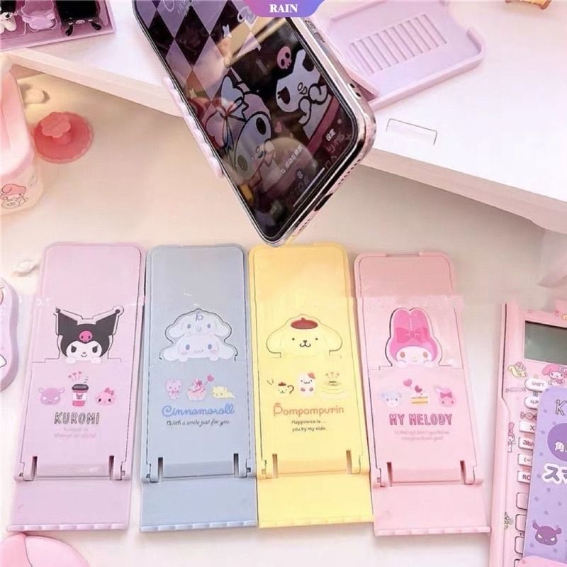 Cartoon Kuromi Cinnamoroll My Melody Pom Pom Purin Mobile Phone Holder ...