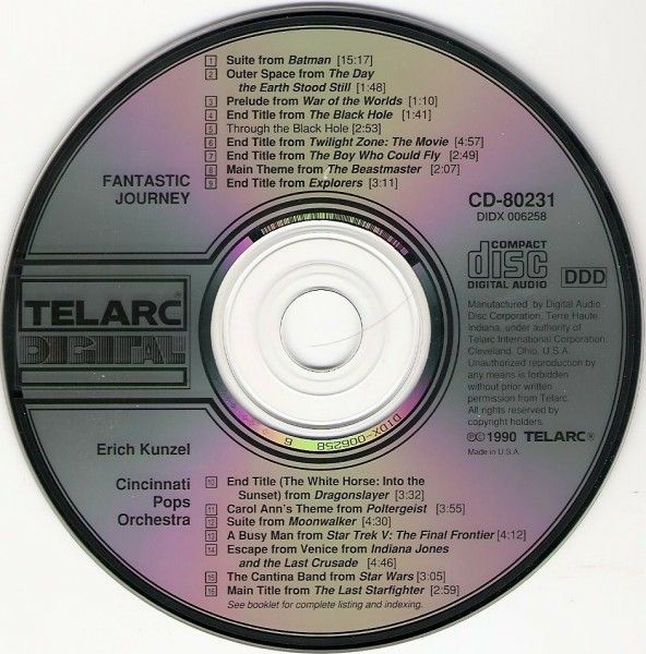 CD AUDIOPHILE CLASICAL stage screen / 1990 TELARC US PRESS - FANTASTIC ...