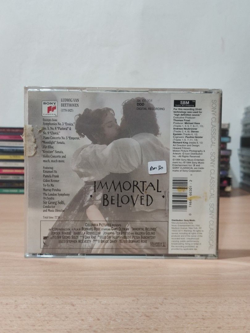(CD) Immortal Beloved Original Motion Picture Soundtrack, Hobbies ...
