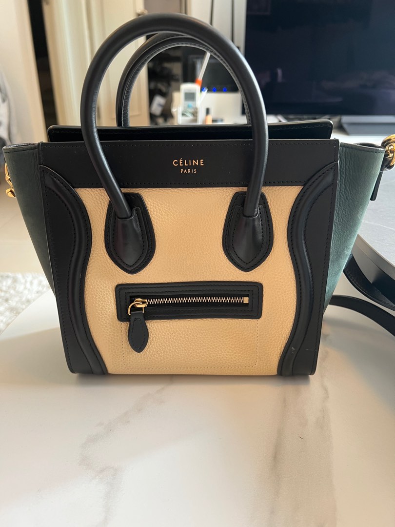 Celine tri colour micro luggage tote, 名牌, 手袋及銀包 - Carousell