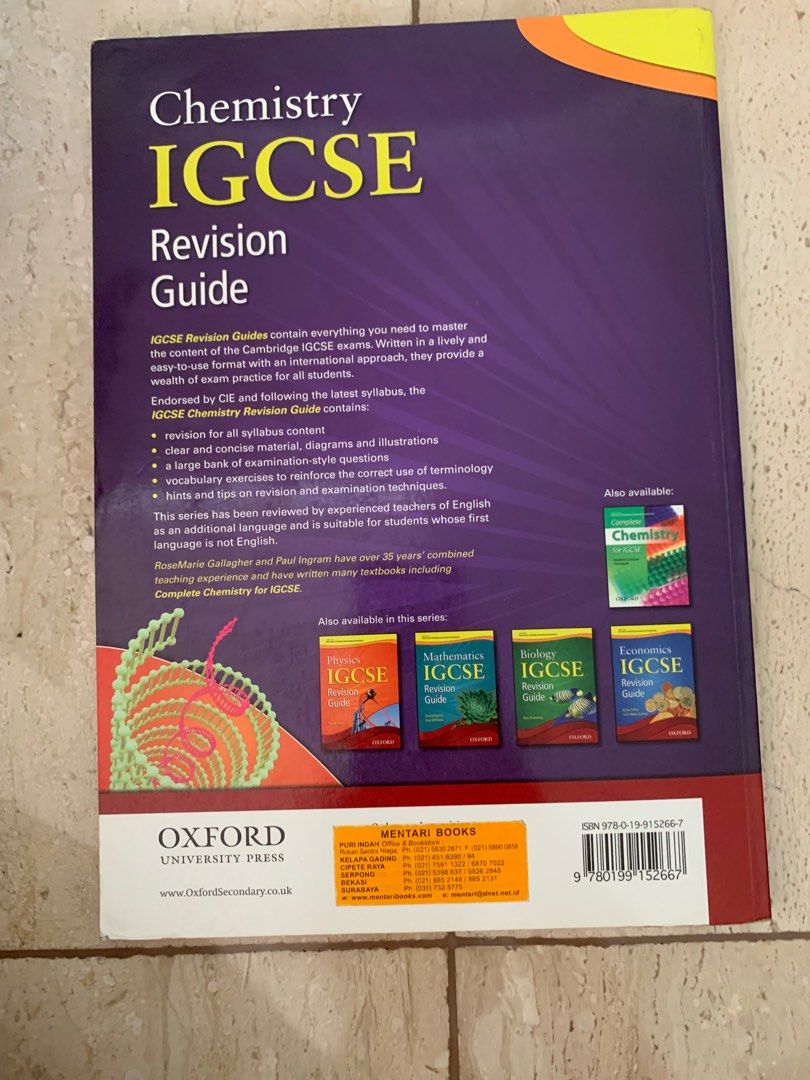 Chemistry IGCSE Revision Guide on Carousell Chemistry IGCSE Revision Guide on Carousell