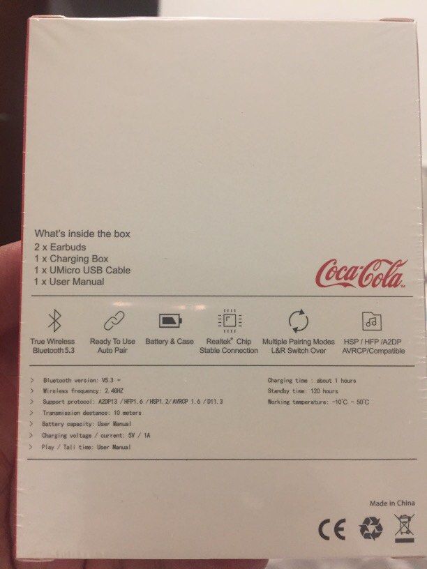 Coca Cola Ear Buds, Audio, Earphones on Carousell